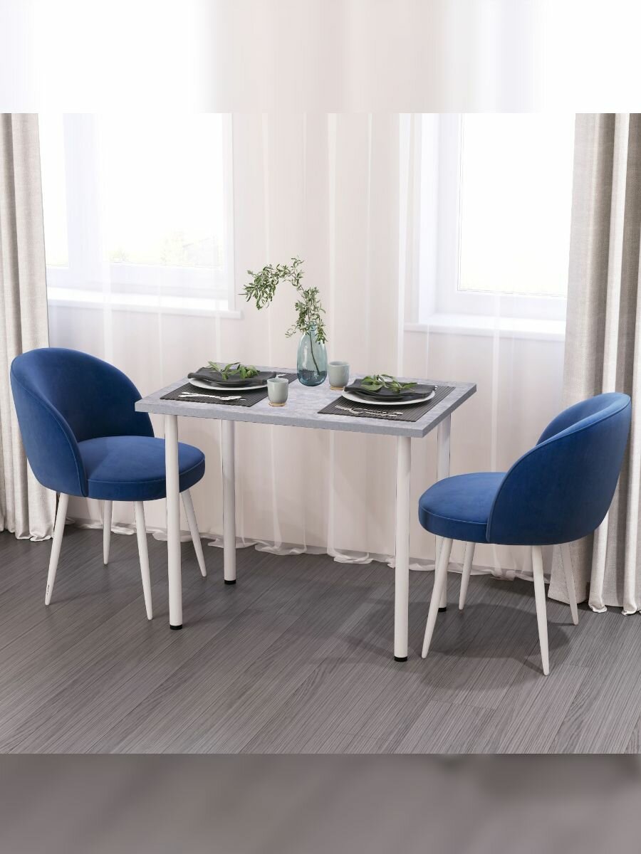 Стол кухонный Аквилон "Лайт 1", ЛДСП, прямоугольный, цвет цемент светлый, 73х90х60 см