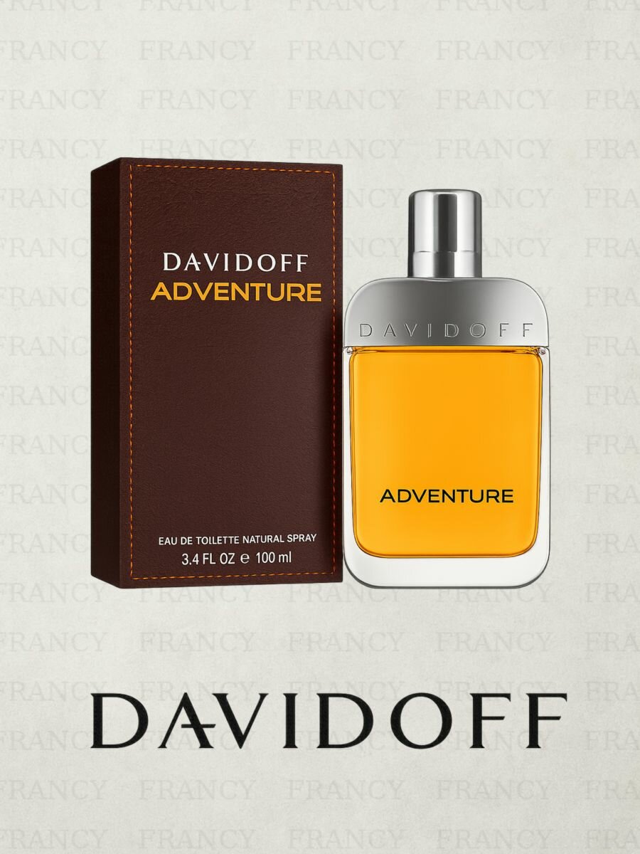 Туалетная вода Davidoff Adventure, мужская, древесно-пряные ноты, 100мл
