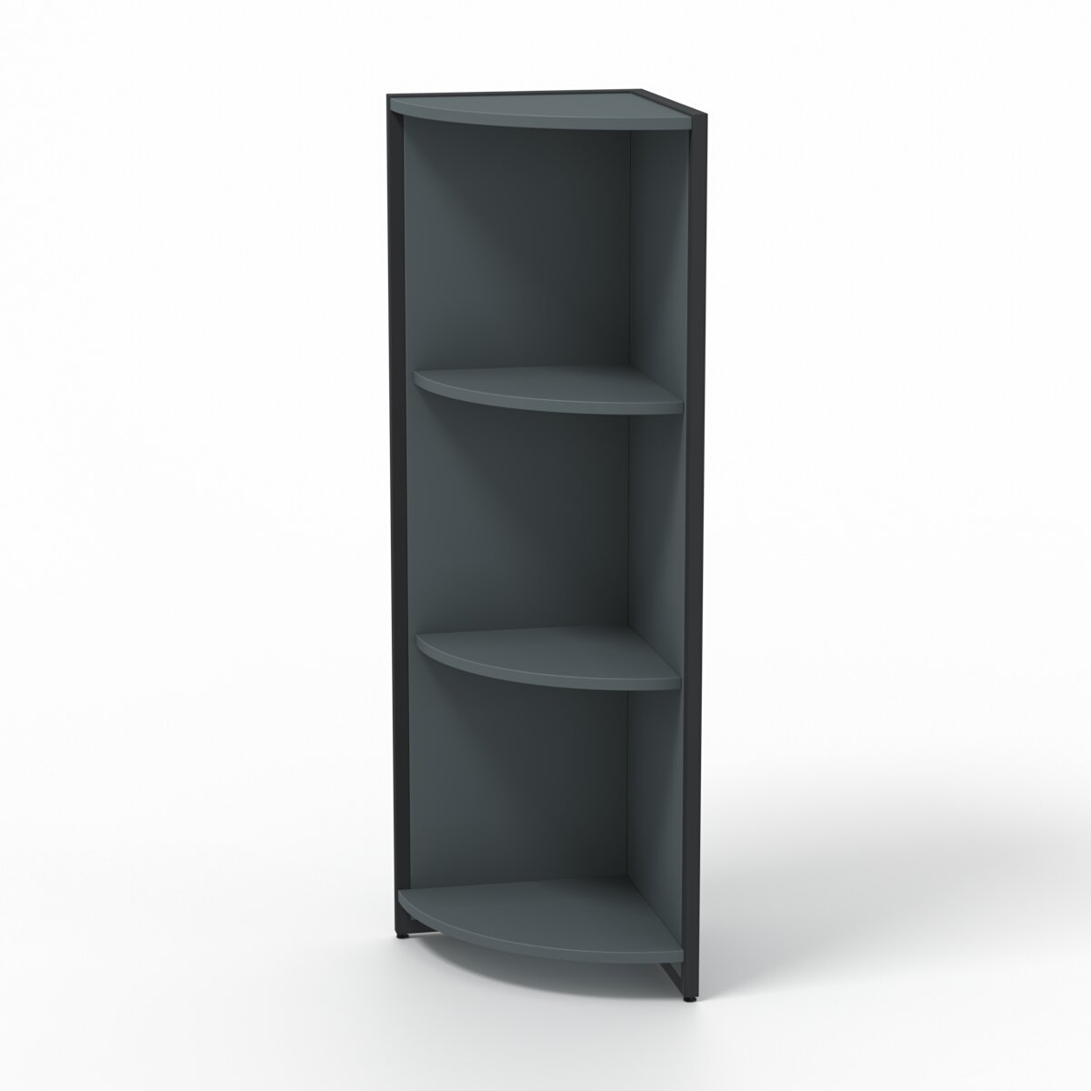 Угловой офисный стеллаж "Вектор" СР-22 "стронг" в стиле лофт, Темно-Серый