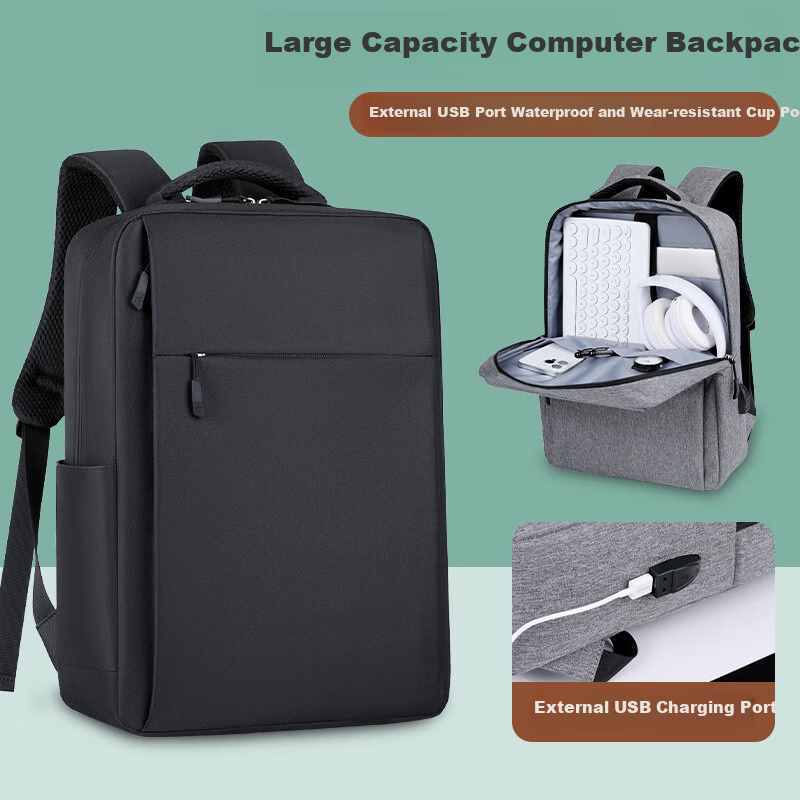BRINCH Laptop Backpack for Men and Women Business 17-Inch Large Capacity Travel Computer Bag
