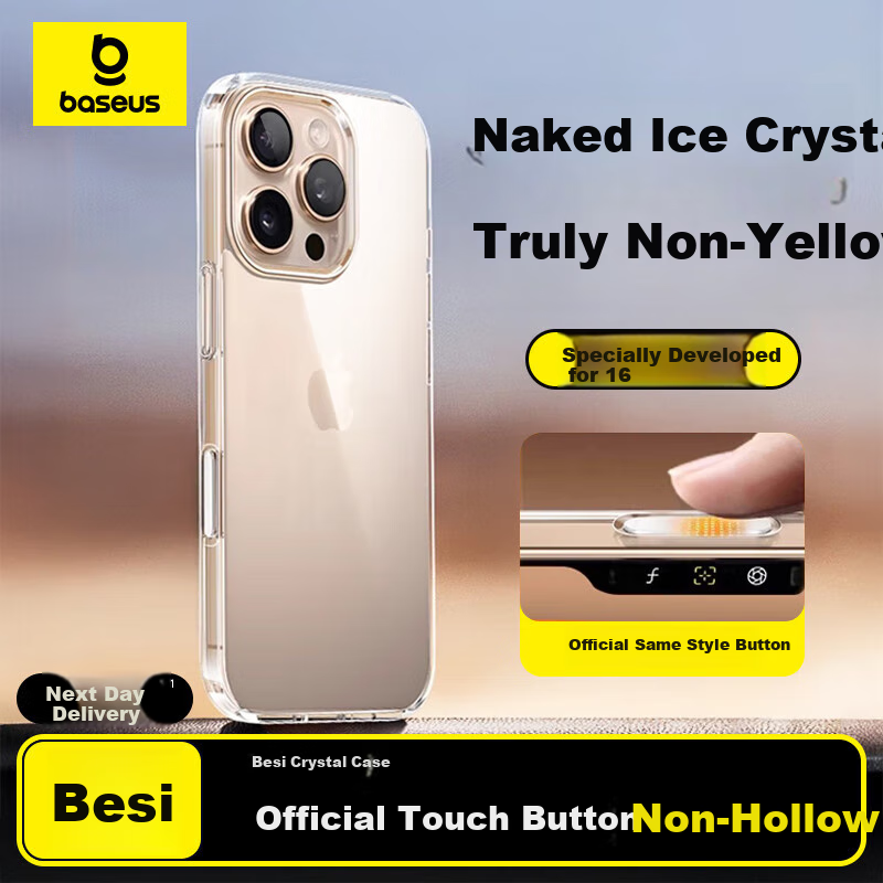 Baseus Touch Control Camera Edition iPhone 16 Pro Max Case Apple 16 Pro Max Protective Cover Ultra-thin Charging Anti-drop Lens Full Package Simple and Non-yellowing