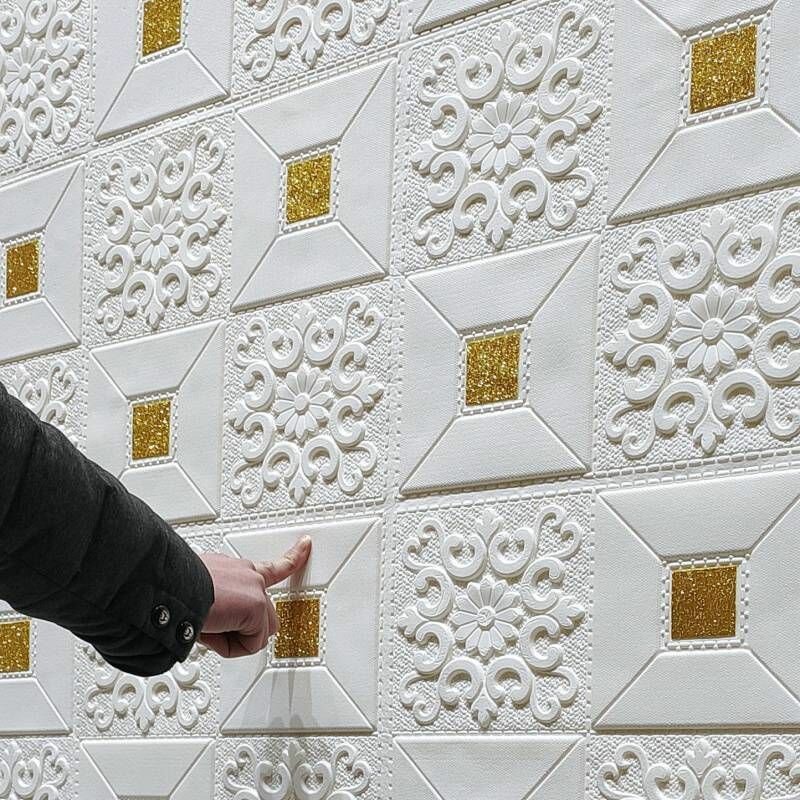 Панели самоклеющиеся для стен 70 смx5 м, мягкие, 3д, 3d, интерьерные, пвх, декоративные