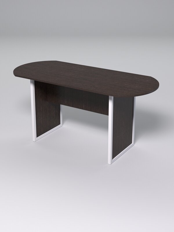 Стол для совещаний СС-46 "стронг" в стиле лофт, Дуб Венге + металлический каркас Белый