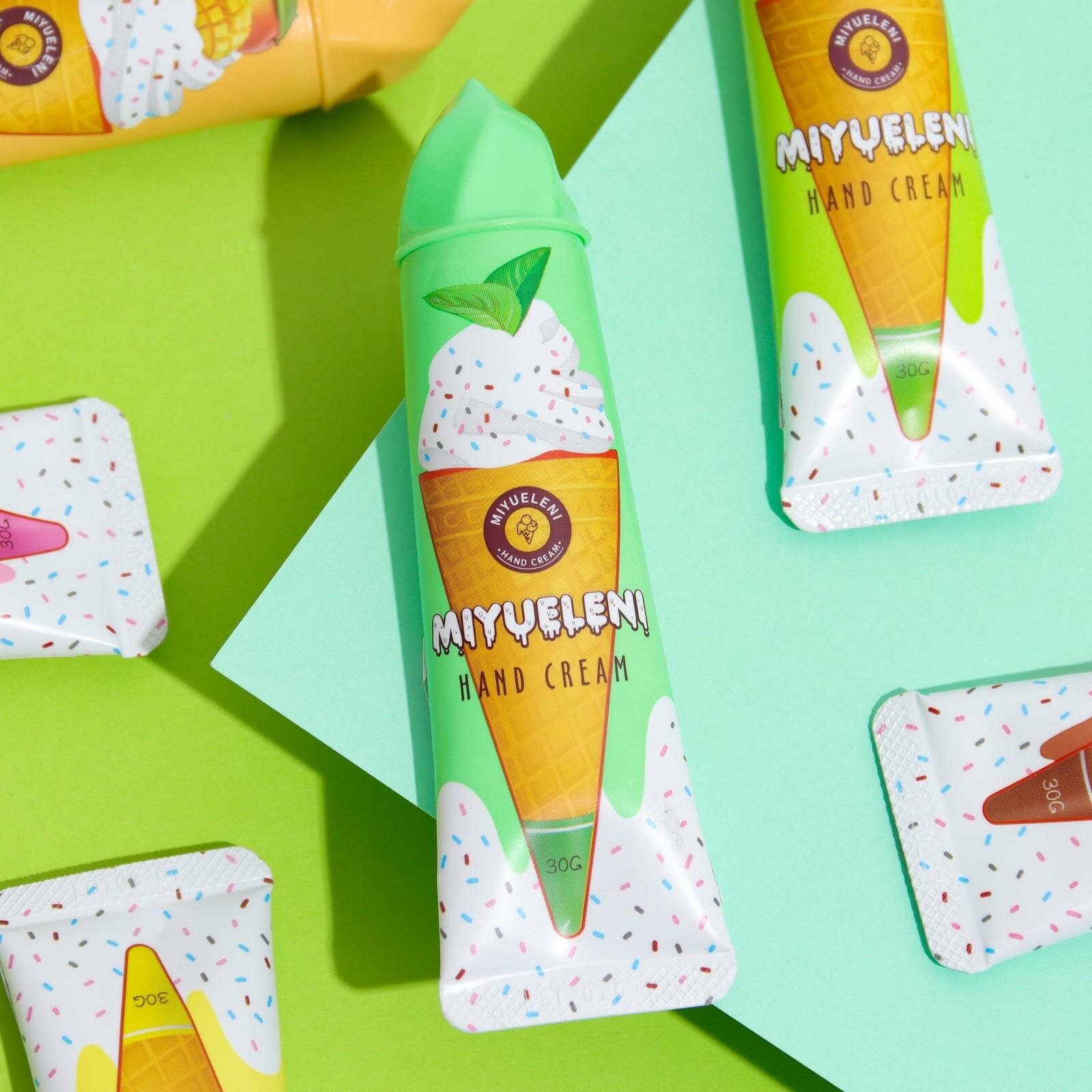 Крем для рук «Зеленый чай с мороженым» увлажняющий, для ежедневного ухода, 30 мл