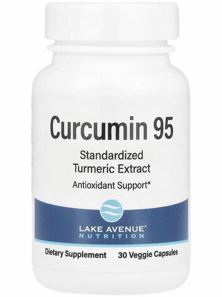 Куркумин Lake Avenue 30 капсул, противовоспалительное средство и антиоксидант, для суставов