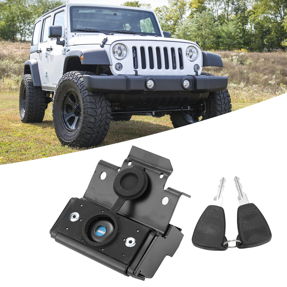Защелка замка капота автомобиля, подходит для Jeep Wrangler JK & Без ограничений 2007-2017 гг.