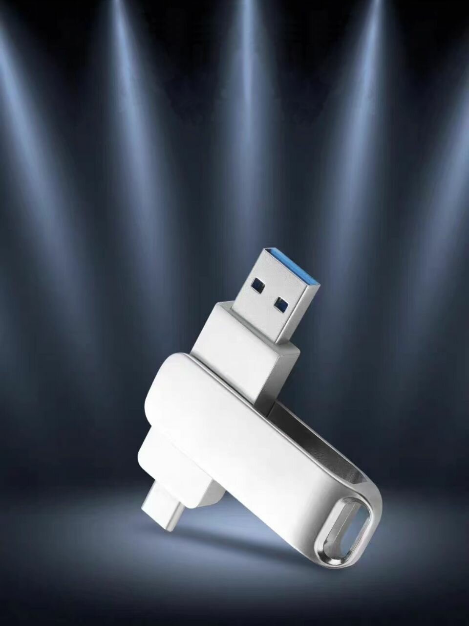 32 ТБ USB-флеш-накопитель, USB Type-C, USB 3.0, до 85 мб/сек, Металл, серый металлик