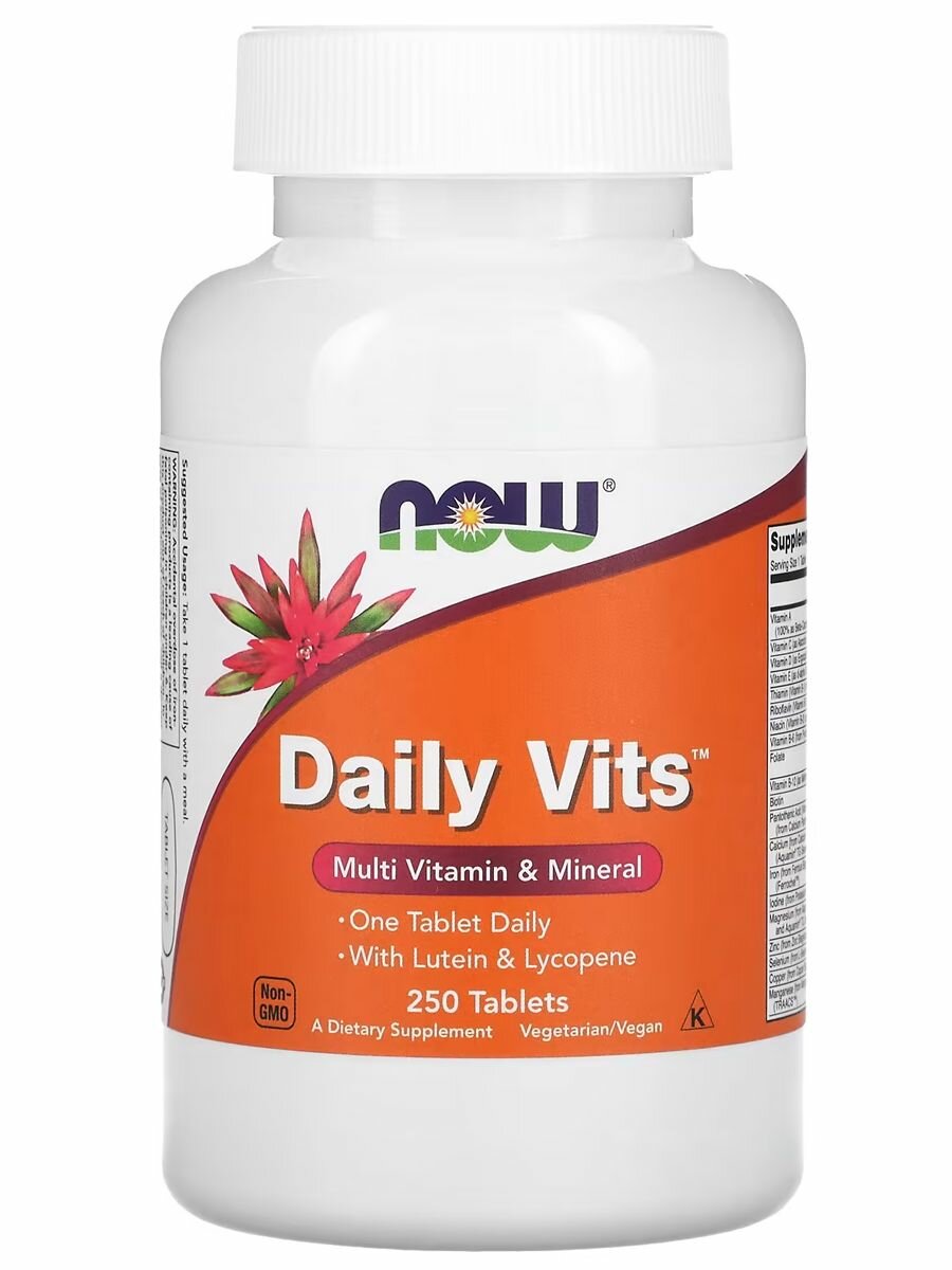Мультивитамины NOW DAILY VITS MULTI 250 TABS