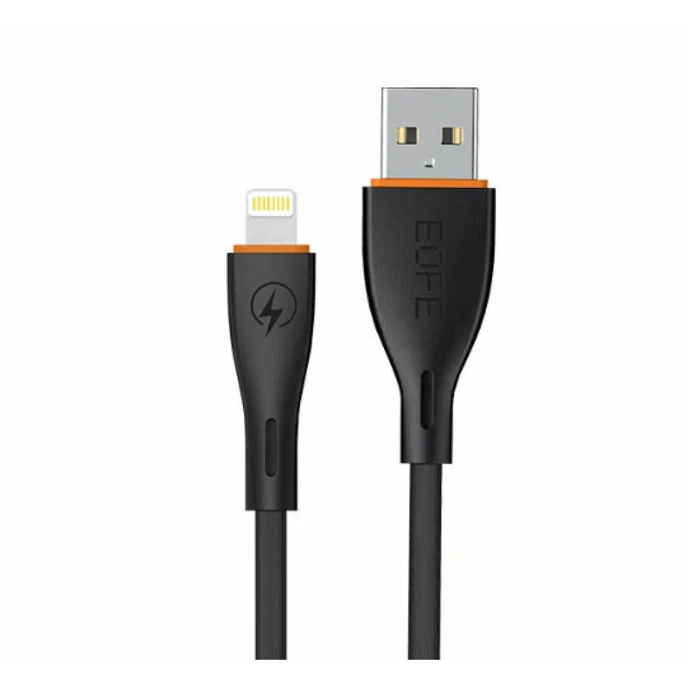 Кабель EOFE AL22 USB-A на Lightning, 2.4А, ПВХ, 2м (EOF-AL22-BK), Черный