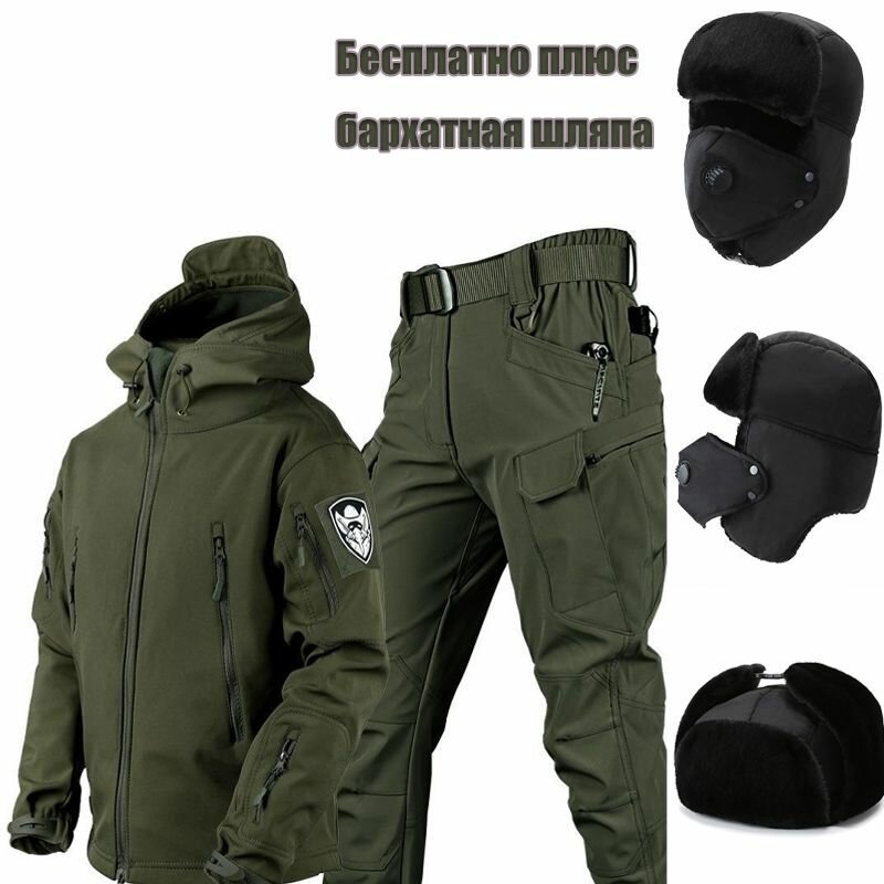 Утолщенный термокостюм из акульей кожи осень/Весенние, осенние и зимние модели