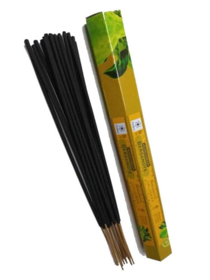 Chakra Aromatherapy BERGAMOTE Premium Incense Sticks, Zed Black (Чакра Ароматерапия бергамот премиум благовония палочки, Зед Блэк), уп. 20 палочек.