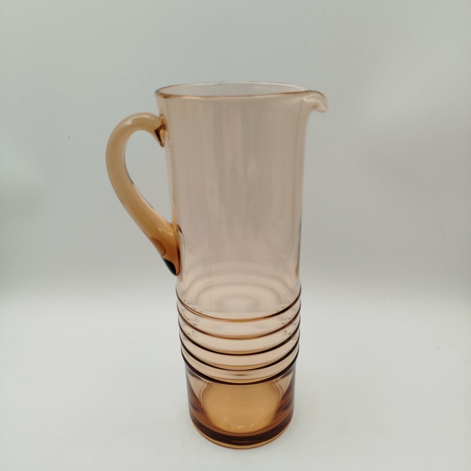 Кувшин для воды и прохладительных напитков, цветное стекло, СССР, 1970-1980 гг.