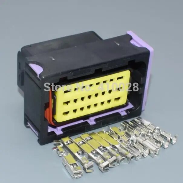 Shhworldsea 24-контактный разъем ЭБУ для компьютерной платы от масла до газа, 24-линейный автомобильный 24-контактный разъем ЭБУ 211 PC249S8005 211PC249S8005 2sets black