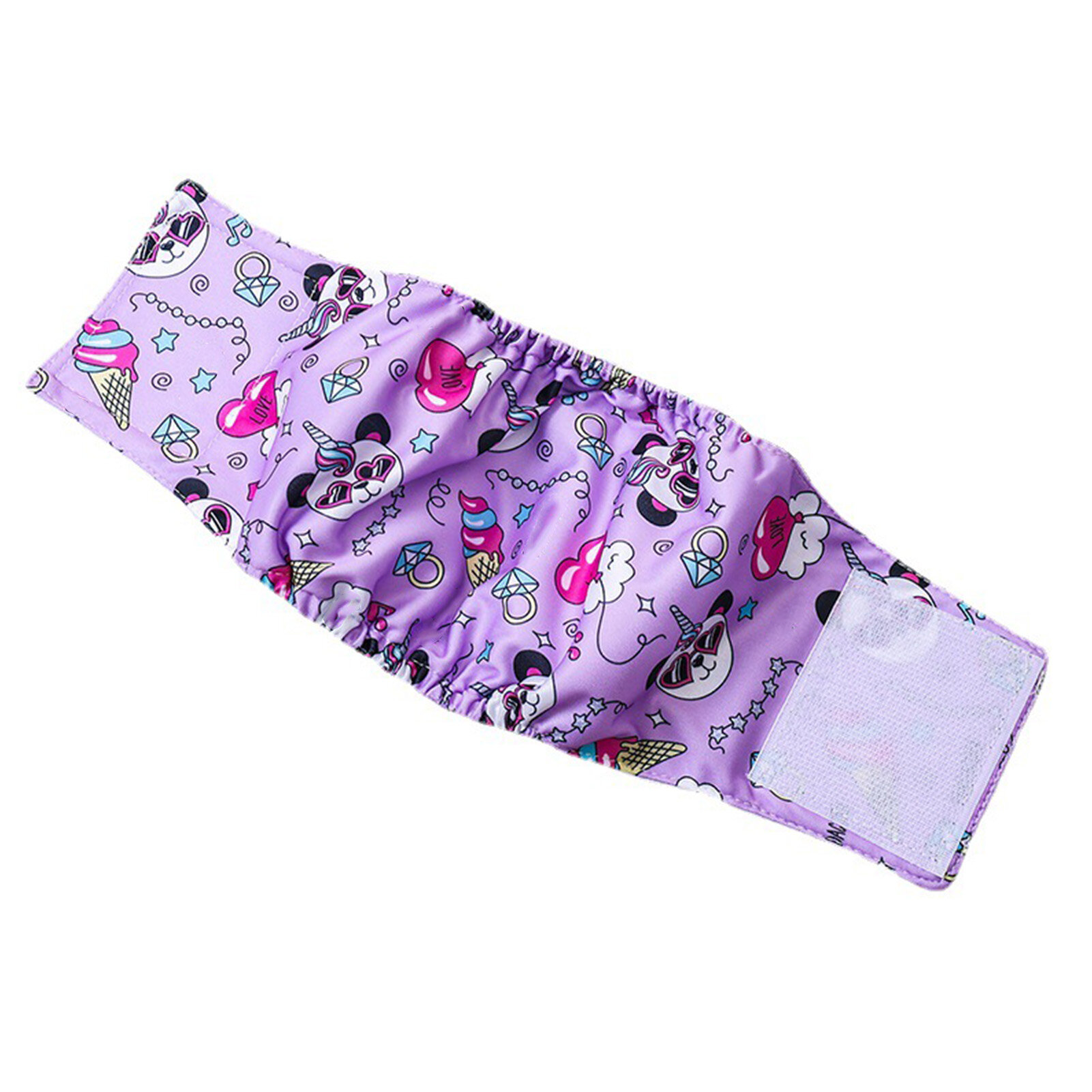 Физиологические штаны для собак мужского пола, дышащие, с регулируемой талией, многоразовые, моющиеся, подгузники для домашних животных, фиолетовые, S