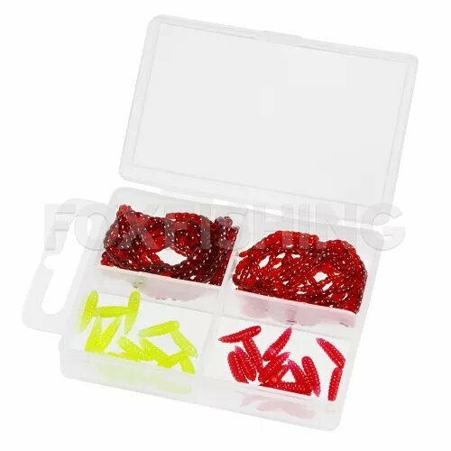 Силиконовая приманка Lucky John Pro Series Extra Blood Worm мотыль/опарыш MIX2 240/30 шт