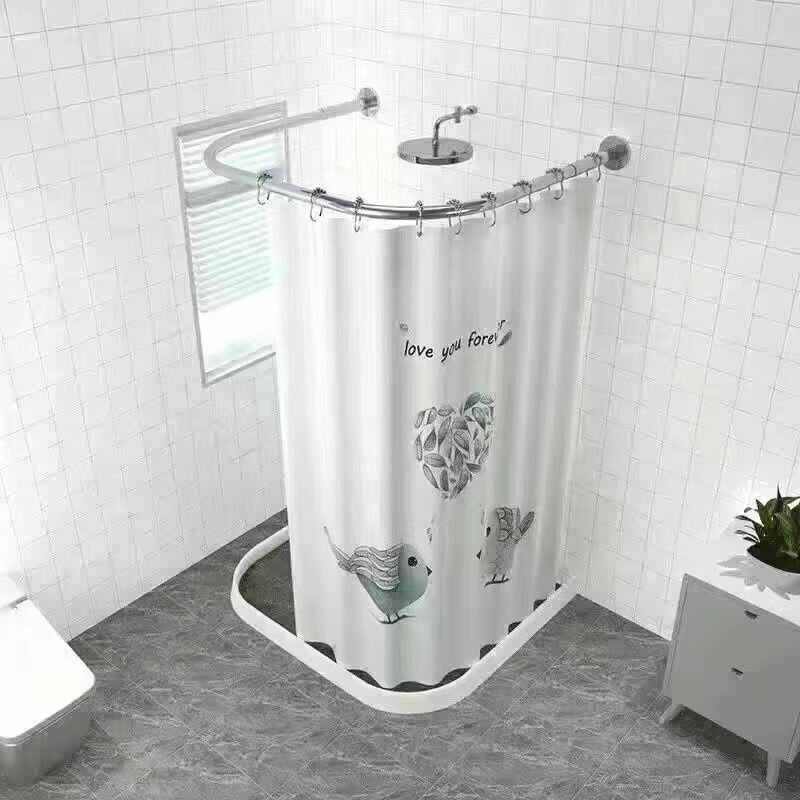 Душевая кабина, Не нужно бить кулаком, U-образный, 110x110см, высота 200 см, птичка -jua