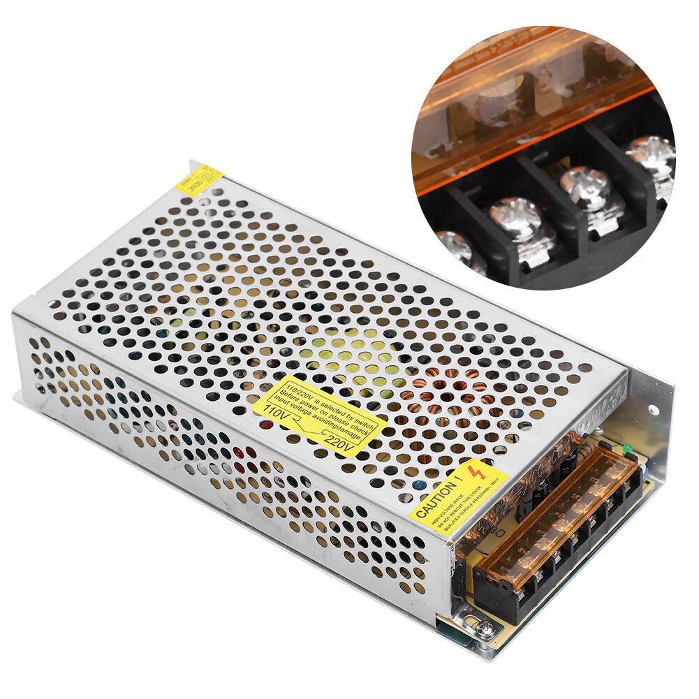 Импульсный блок питания, драйвер, адаптер DC12V, алюминиевый сплав, светодиодная панель для 3D-принтера (S-180-12 (12 В, 15 А, 180 Вт) AC110/220 В ±15%)