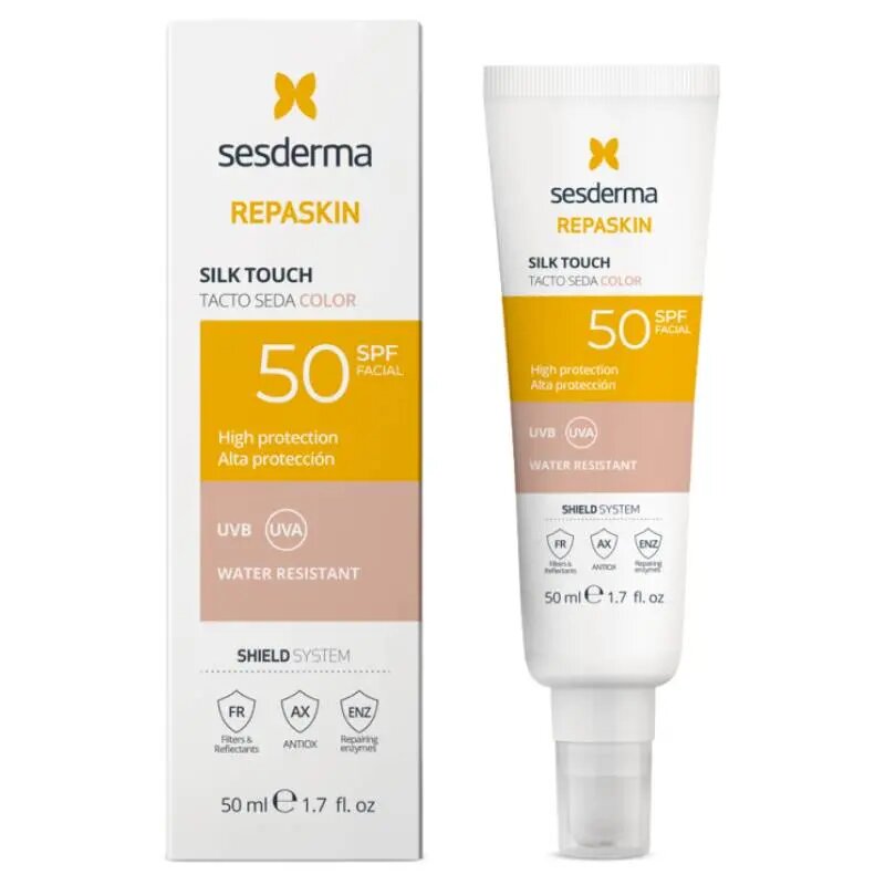Солнцезащитный крем SesDerma Repaskin Silk Touch Colour, SPF 50, 50мл