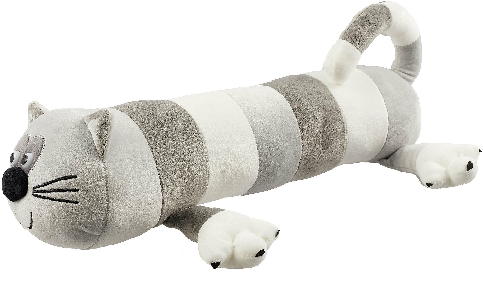 Мягкая игрушка Кот-обнимашка (серый) (полосатый) (60см) (12-1167-A7)