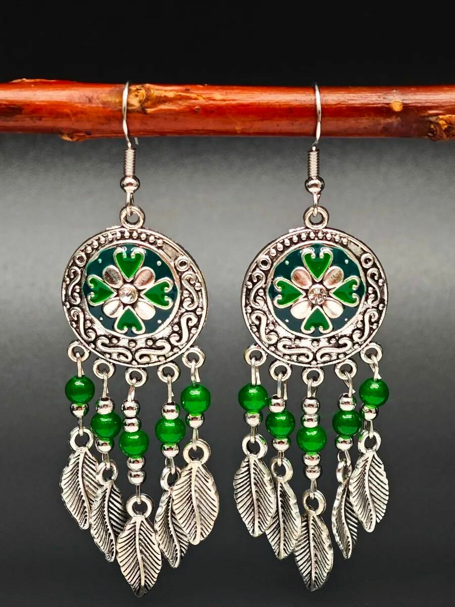 Серьги, искусственный камень