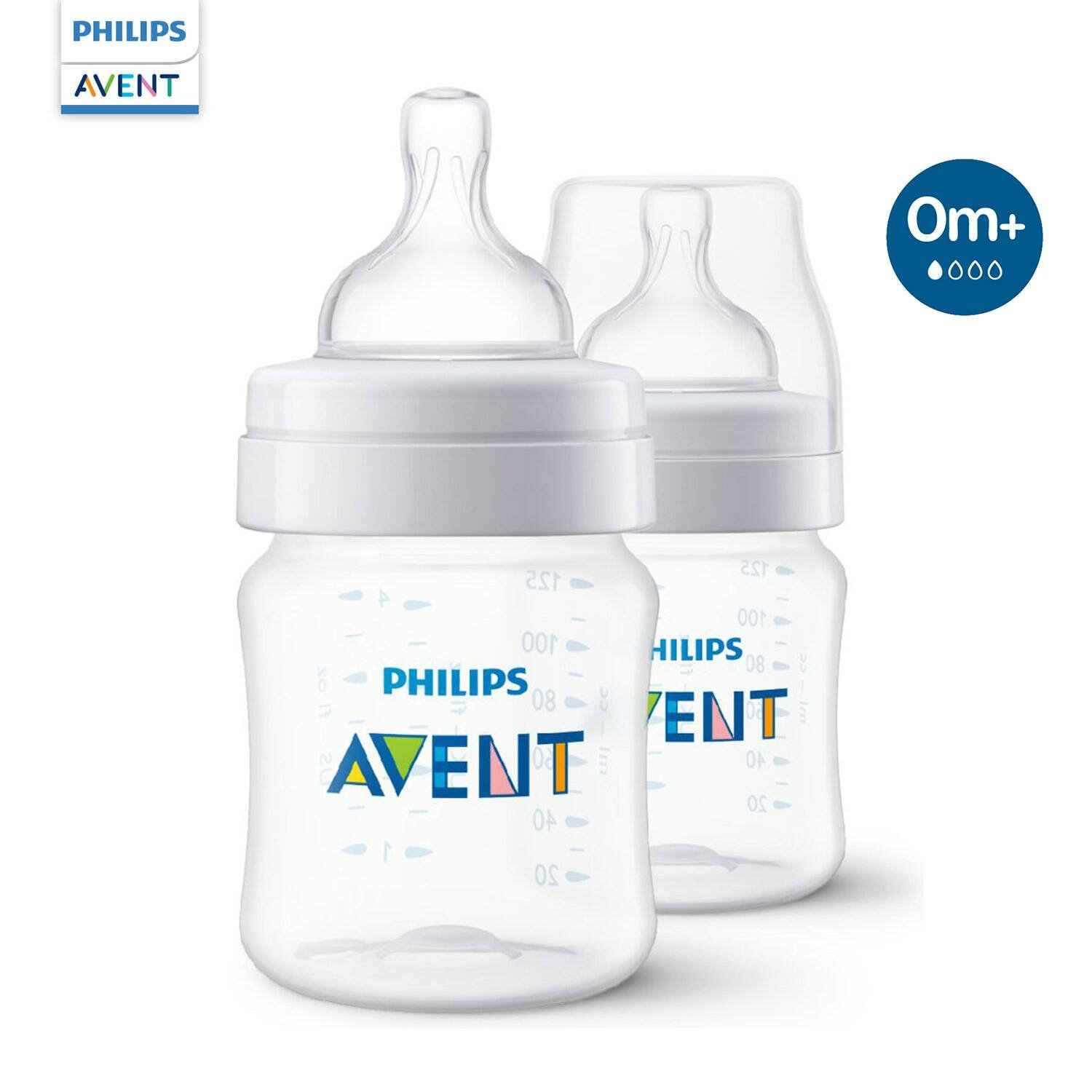 Бутылочки для кормления Philips Avent "Anti-colic", с 0 месяцев, 125 мл, 2 шт