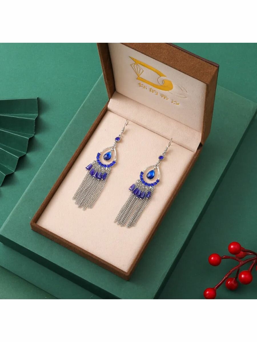 Серьги, искусственный камень