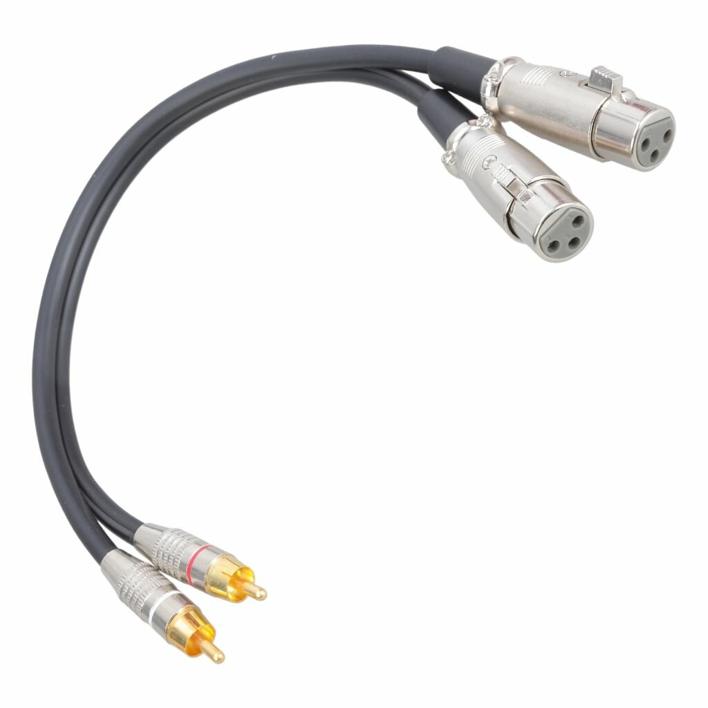 Аудиокабель Dual RCA male-dual XLR аудиокабель 30 см dual Lotus cable-dual XLR female серебристой модели