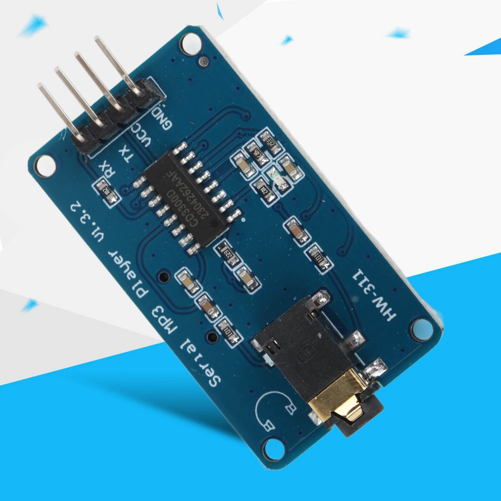 Модуль MP3 плеера, UART, воспроизведение музыки, разъем для карты памяти