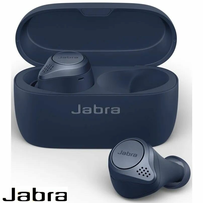 Наушники Jabra Elite 85T, Bluetooth, 11 уровней шумоподавления, 31 час работы, синий
