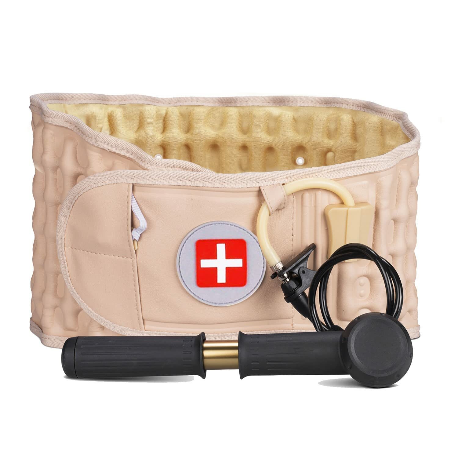 Пояс для декомпрессии спины Надувная поясничная опора для облегчения боли в пояснице - Один размер для талии 29-49 см