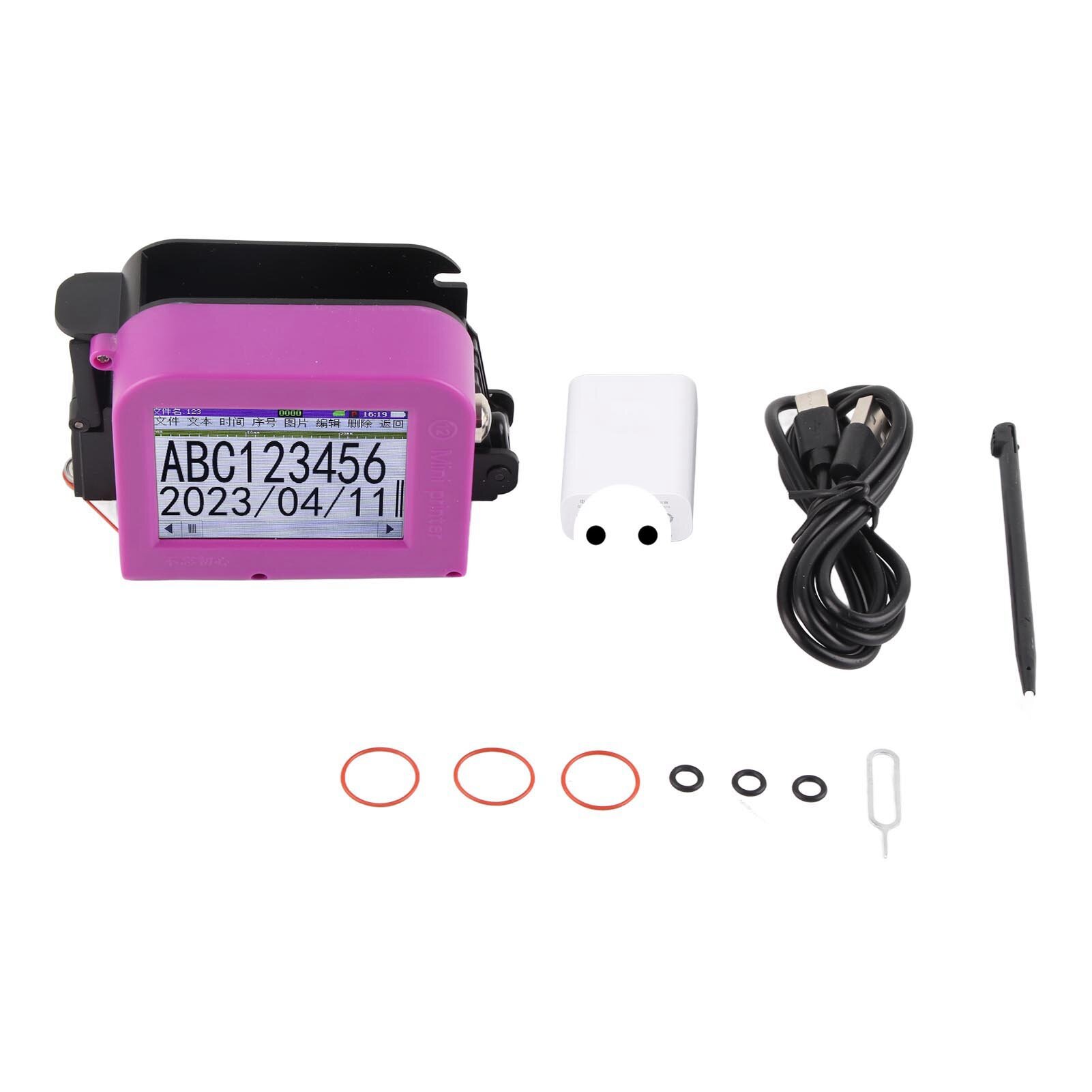 Ручной струйный принтер с LED экраном, 100-240 В, без картриджа