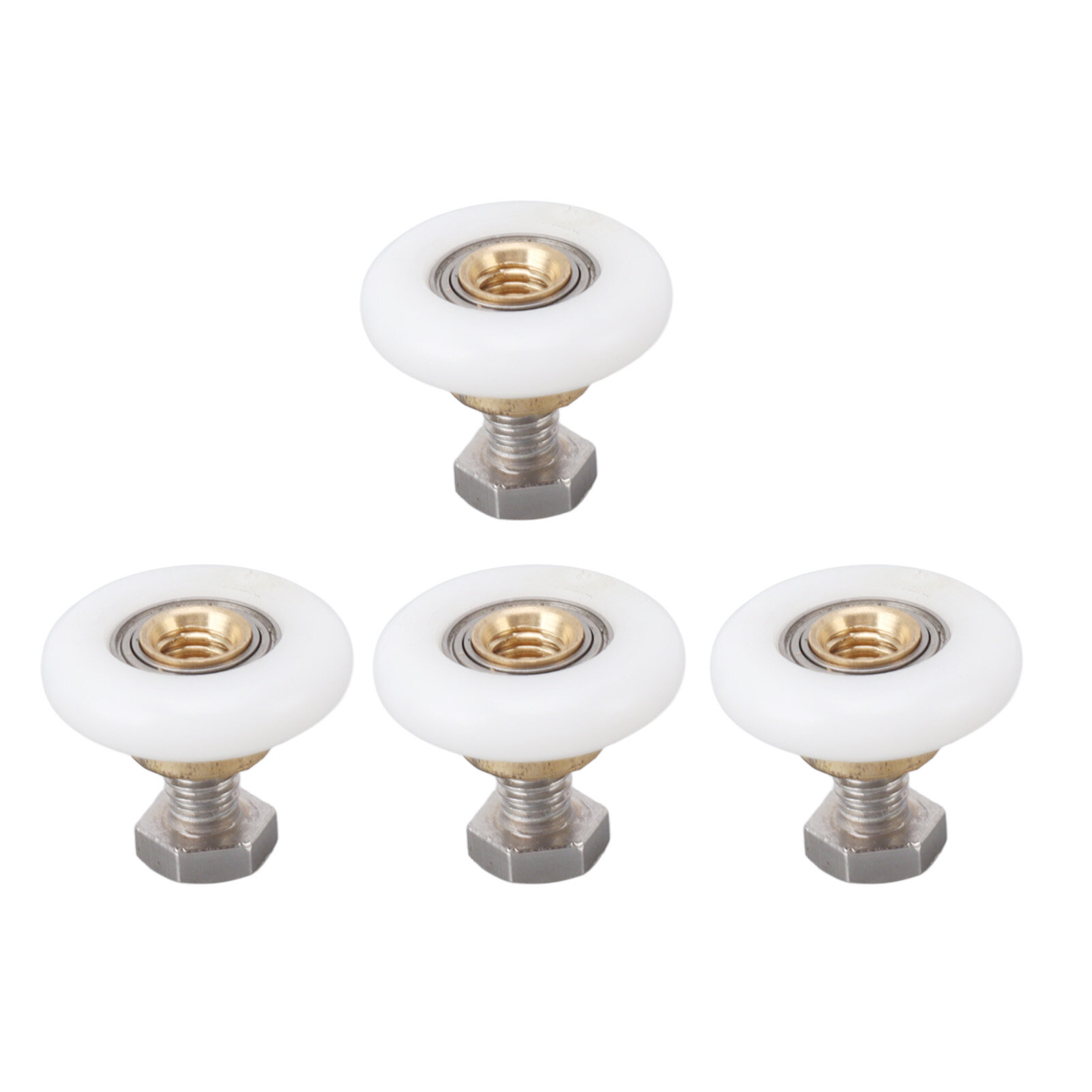 4 Набор Катков Дверцы Душа Бегунков Колес Душевой Стеклянной Дверцы Катков Бегунков Шкивов Колес Запчасть Замена 25мм, Материал: Нейлон, Сталь Нержавеющая, Медь, В комплект входят: 4 Катка Дверцы Душа, 4 Винт