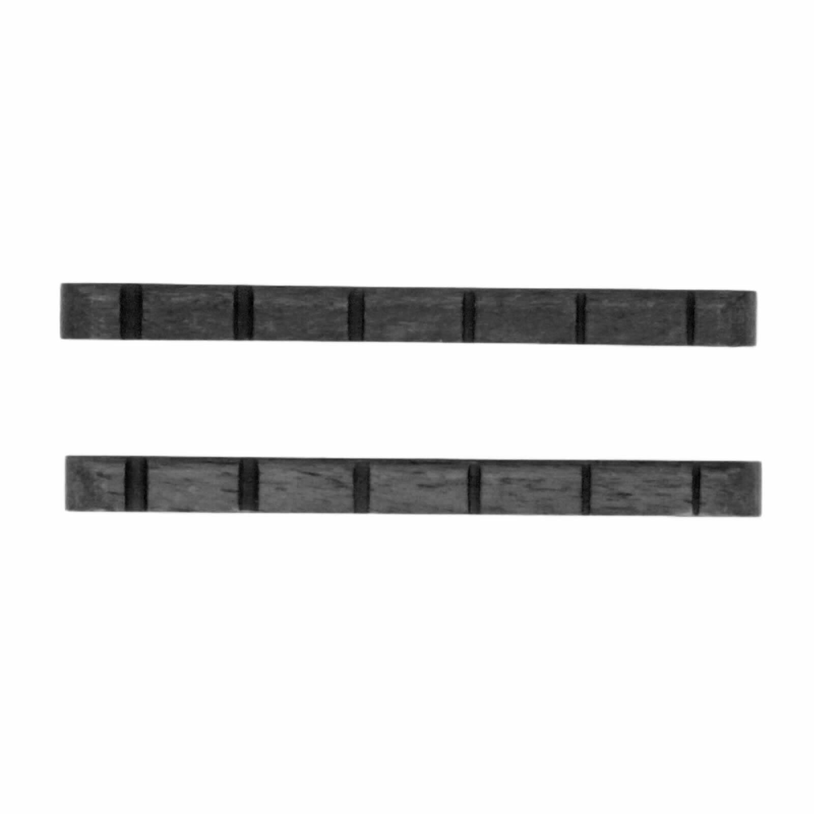 2 шт. костяные порожки для электрогитары Stratocaster, 6 струн, с предварительно прорезанными пазами, черные.