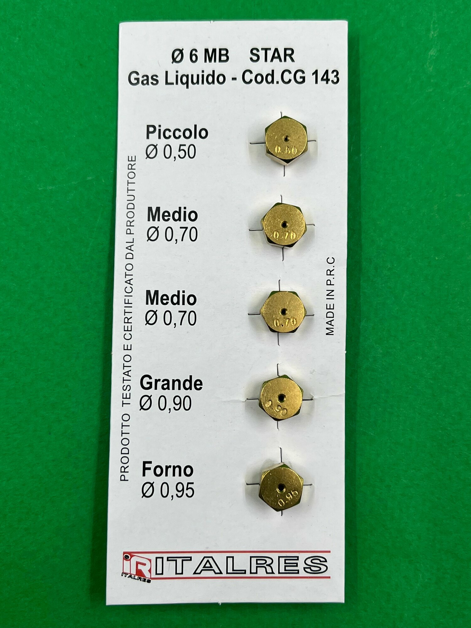 Жиклеры для газовой плиты баллонный газ WO425