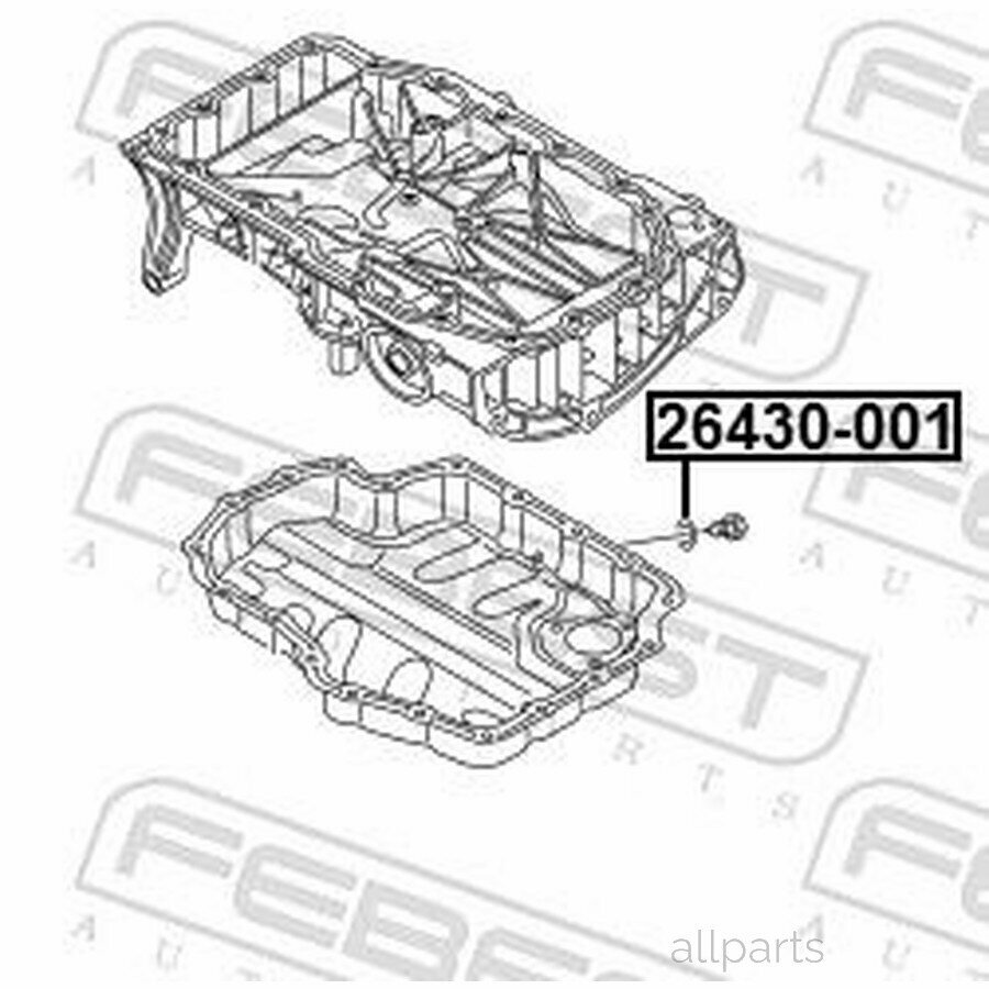 FEBEST 26430-001 Прокладка пробки маслосливного отверстия поддона картера двигателя VOLVO VOLKSWAGEN TOYOTA SKODA