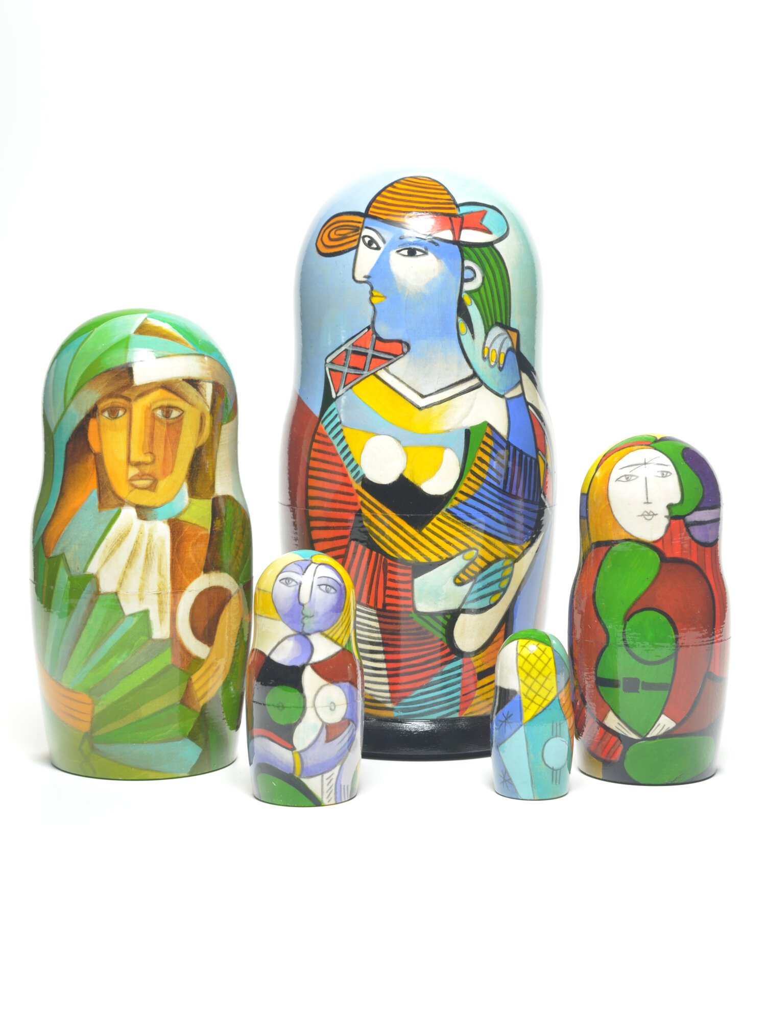 Пабло Пикассо «Портрет Мари-Терез Вальтер». Матрешка (5) по мотивам работ художника. Ручная роспись