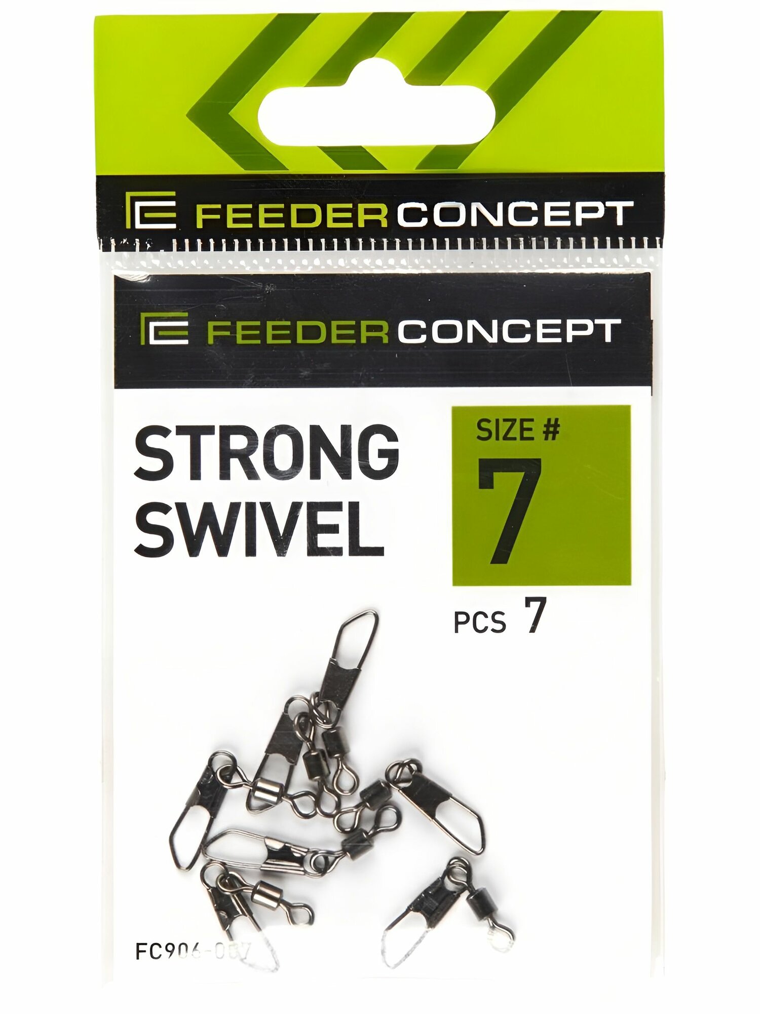 Вертлюги c застежками Feeder Concept STRONG SWIVEL, №7, 7шт.