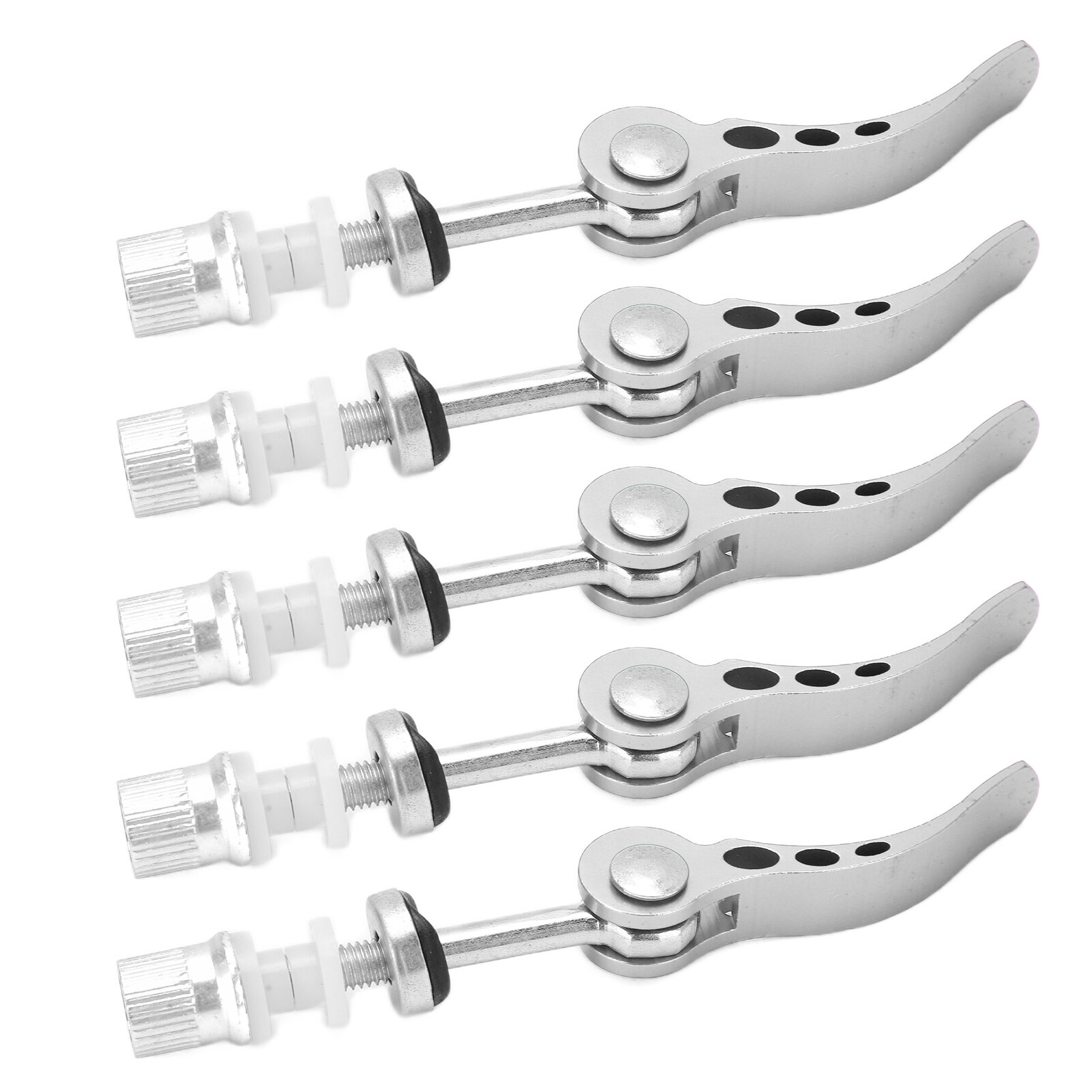 5 шт, зажимы для подседельного штыря, быстросъемный алюминиевый сплав, прочный зажим для велосипедной трубы, фиксированная шестерня для универсальных велосипедов, серебро