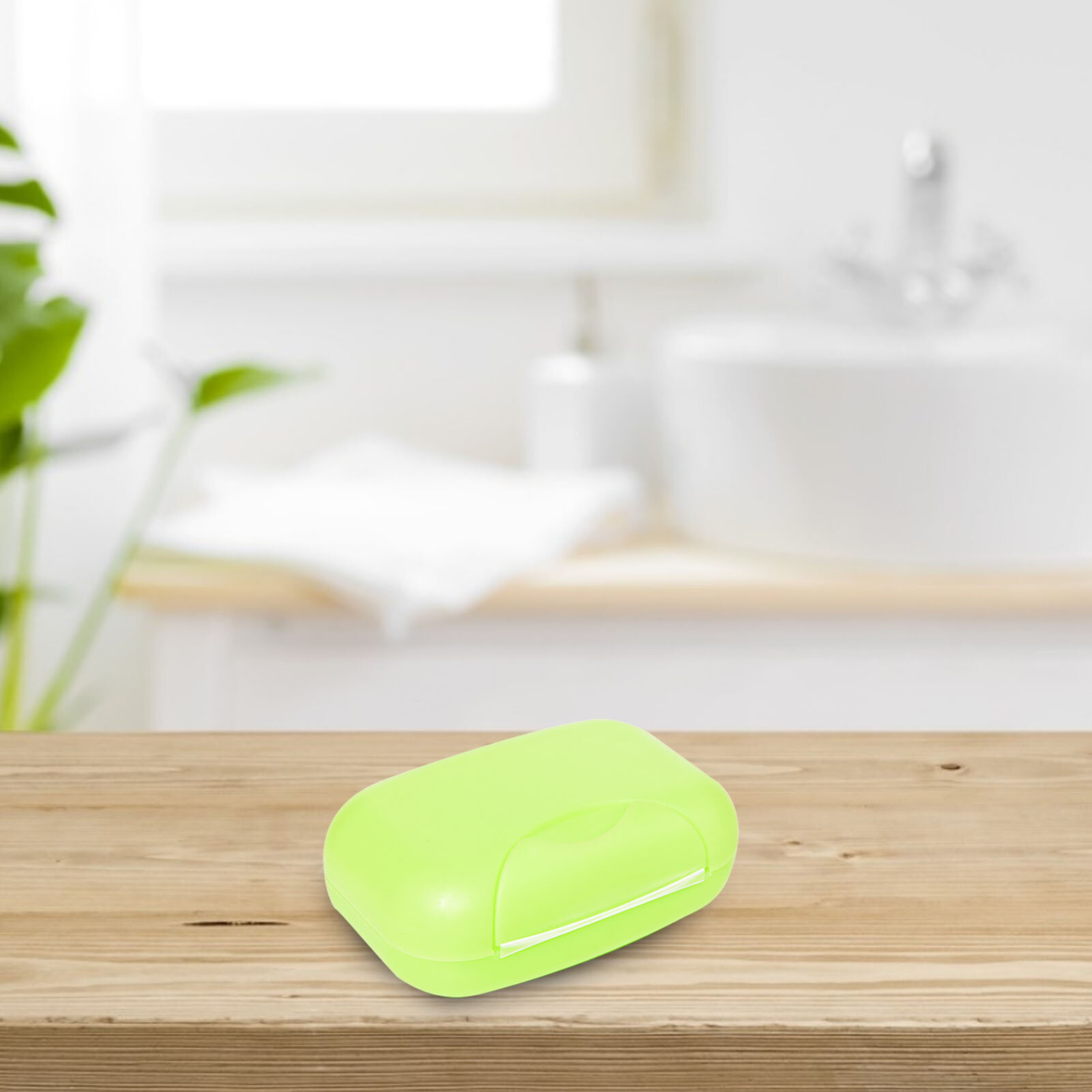 Туристический контейнер для мыла водонепроницаемый портативный кейс для мыла герметичный ящик для мыла для дома отеля зеленый PP размер 12x8x4,5cm вес 100g 1шт