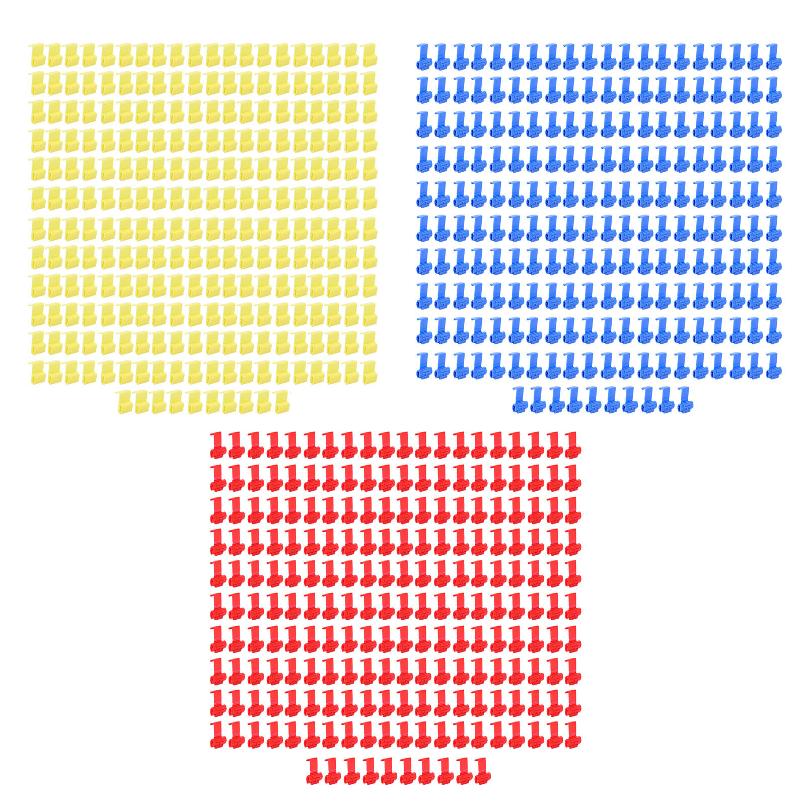 210 шт. быстроразъемных соединителей для проводов, клеммные колодки для электрических кабелей, синие, красные и желтые