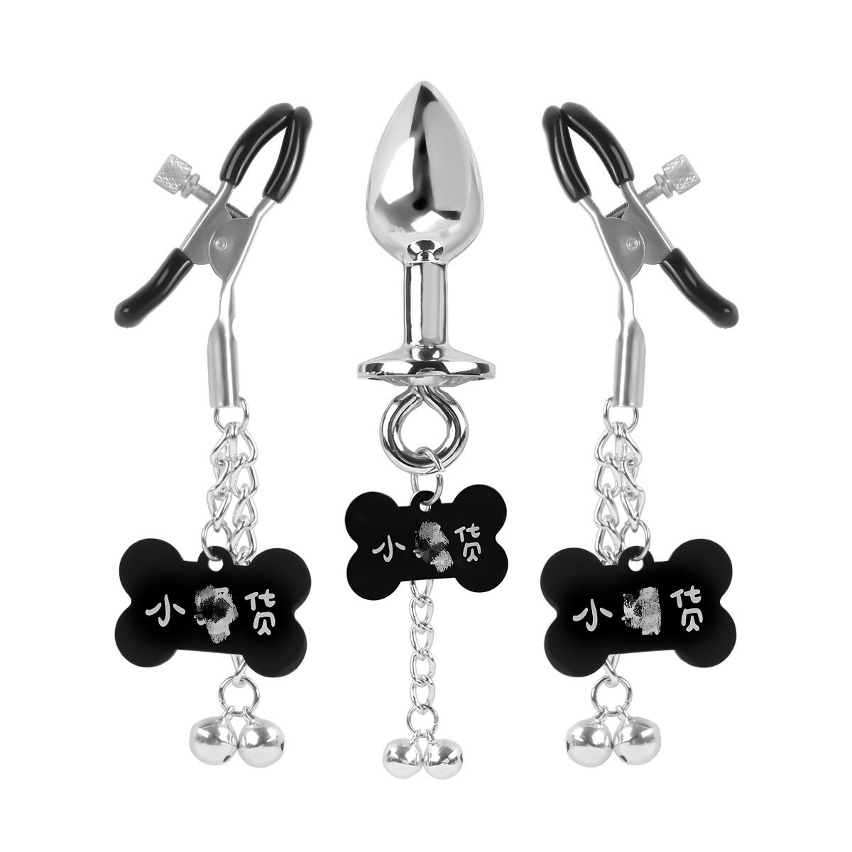 Секс-игрушки для взрослых, собачья бирка, колокольчик, ошейник, sm, женская анальная пробка, флирт, игрушки, страсть к груди