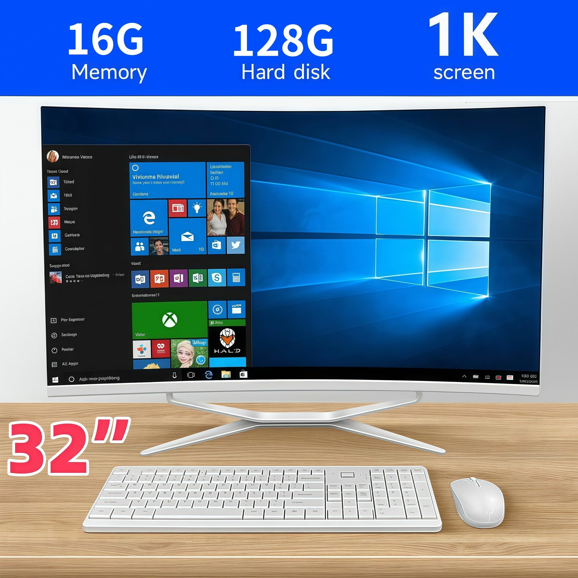 32" Моноблок (Intel Core i5 3210 (3.2 ГГц), RAM 16ГБ, SSD 128GB, Intel HD Graphics 2000, Windows 11 Pro) русская система