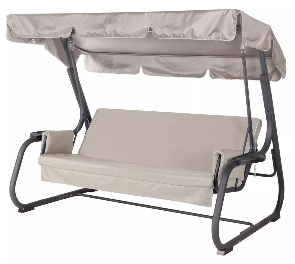 Качели садовые удачная мебель Качели садовые "Ибица", цвет графит