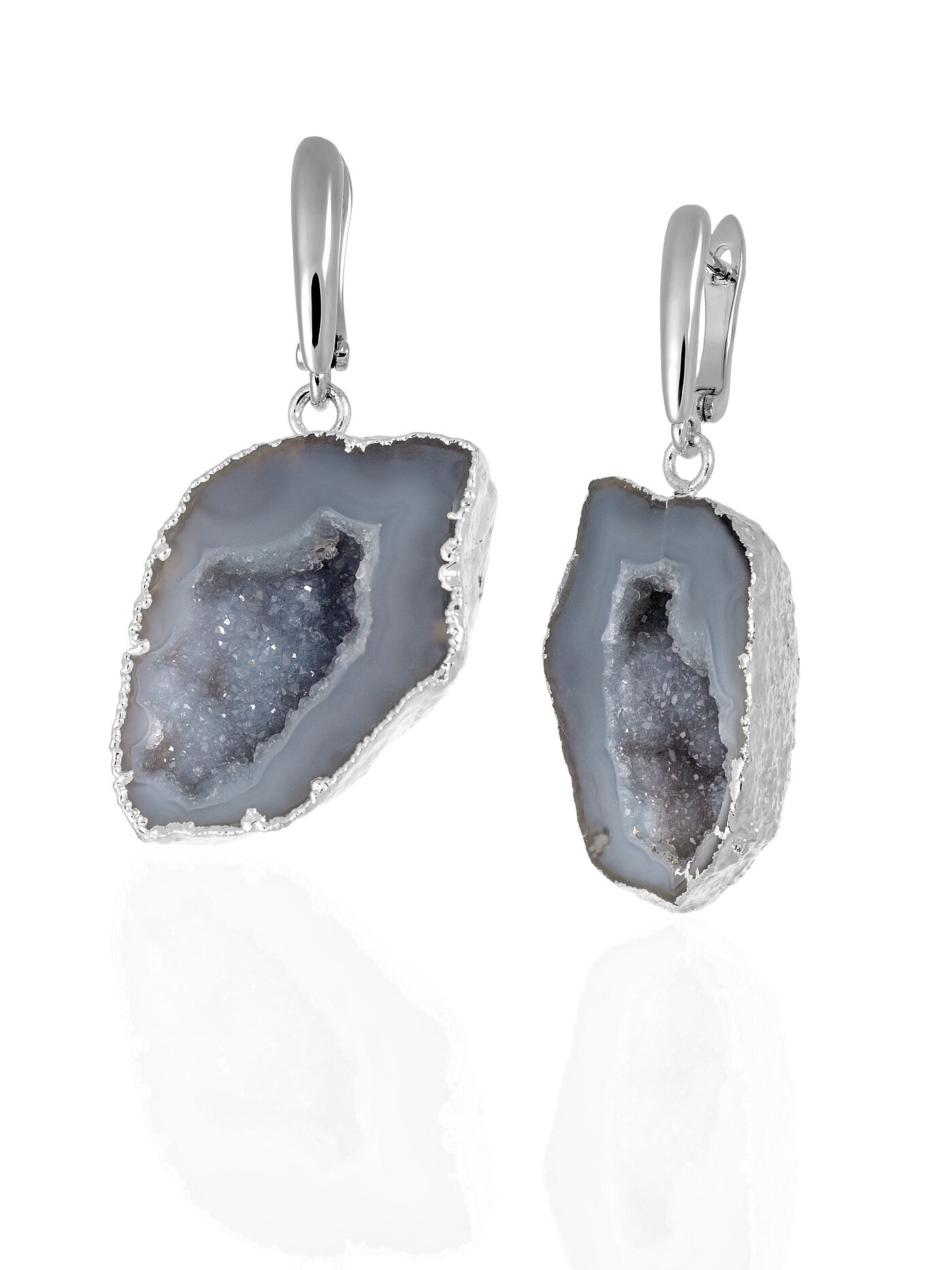 Серьги с подвесками, агат