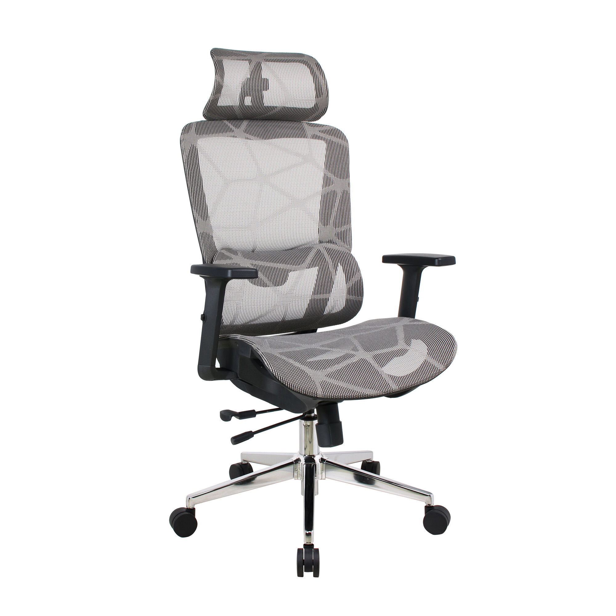 Эргономичное компьютерное кресло с сеткой, серый