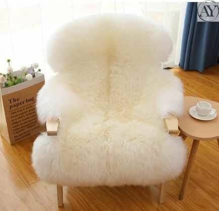 Шкура овечья натуральная, шкура на пол, коврик, накидка на диван,70*100cm