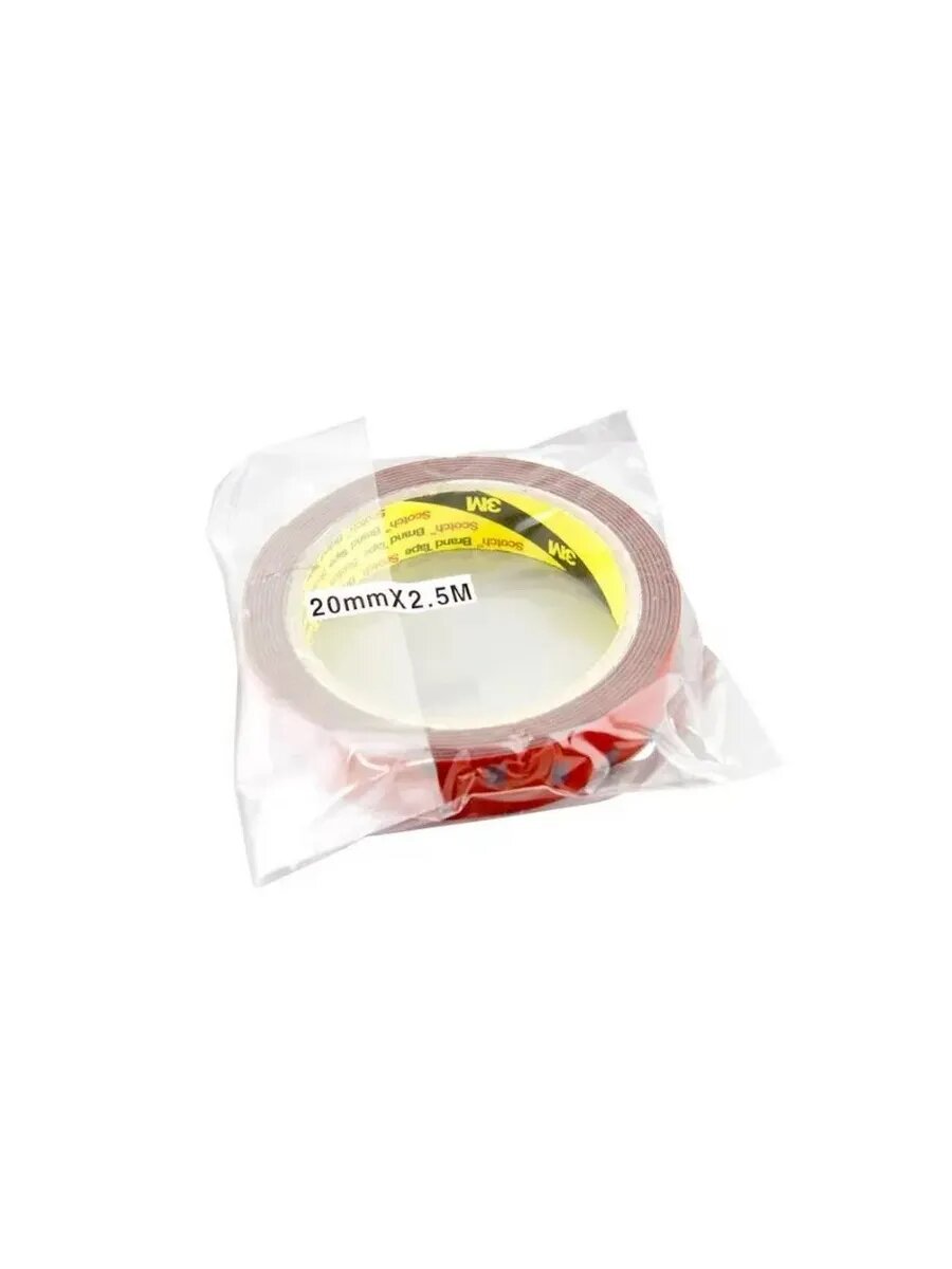 Скотч двусторонний 3M 20мм х 2.5м 3M20X250R