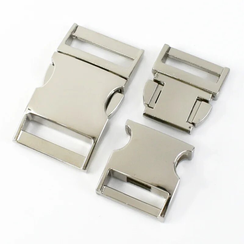 Металлические пряжки Meetee 2 шт, 10-25 мм 10mm, Silver