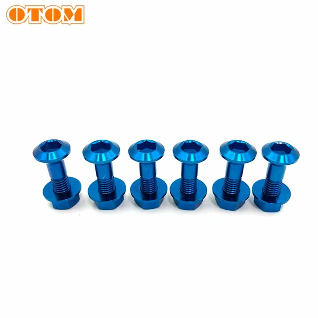Набор титановых болтов задней звезды, 6 шт, синий