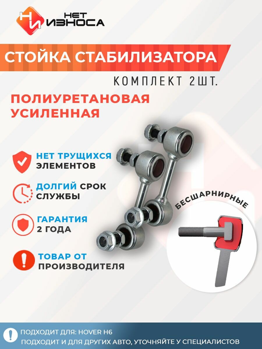 Стойки стабилизатора полиуретановые усиленные NL291 (левая и правая)